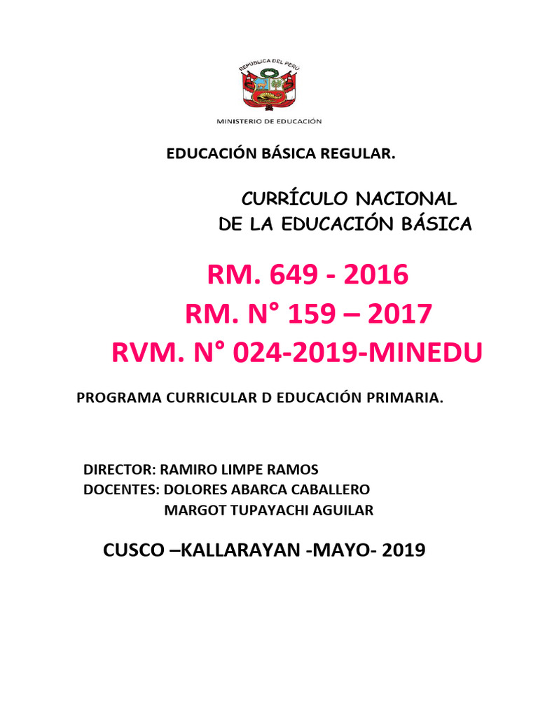 Curriculo Nacional-Cneb - 2017 Primaria 50224 | PDF | Comunicación no ...