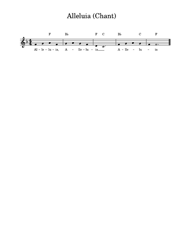 Alleluia (Chant) | PDF