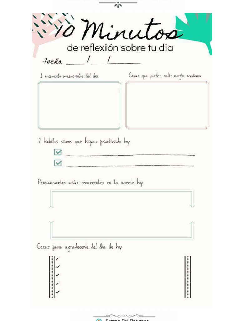 10 Min - Actividad de Reflexión | PDF