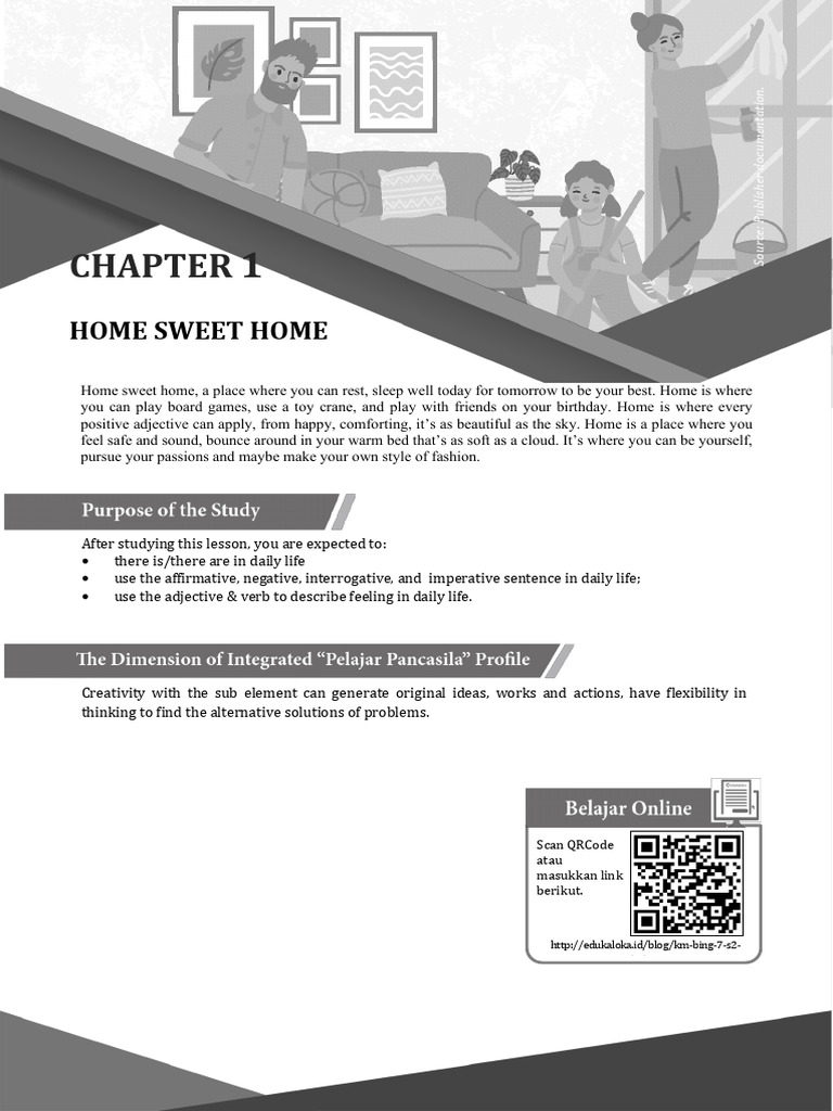 Chapter 1 - LKPD Bahasa Inggris Kelas 7 | PDF | Verb | Language Mechanics