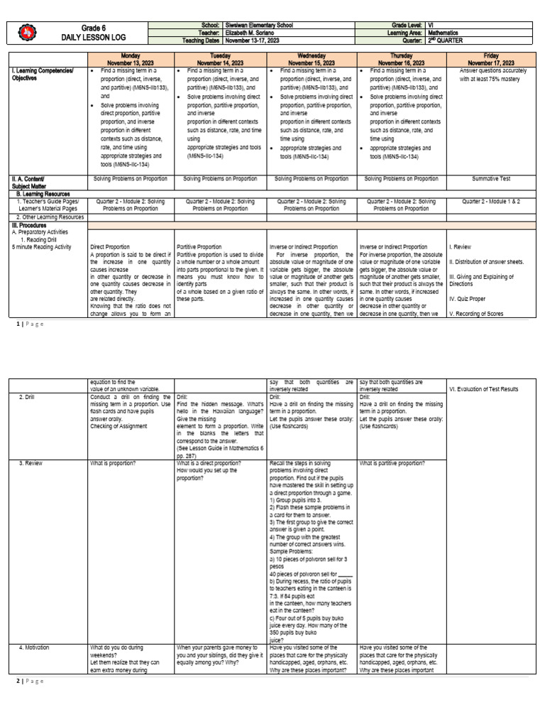 Q2 Math W2 | PDF | Quantity | Flashcard