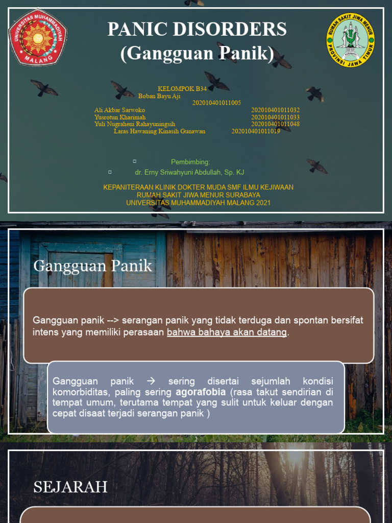 NEW Panic Disorder DSM 5, Kaplan, Dan PPDGJ III Gangguan Panik B34 | PDF