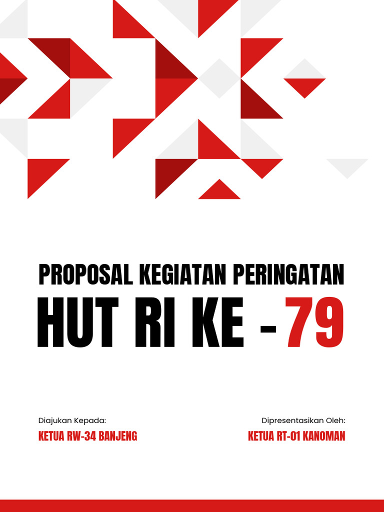 Proposal Kegiatan HUT RI ke-79 RW 34 | PDF