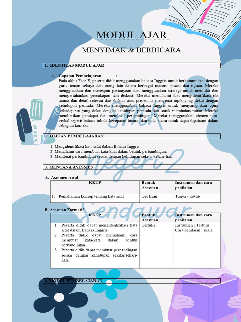 Modul Ajar Degree of Comparison | PDF