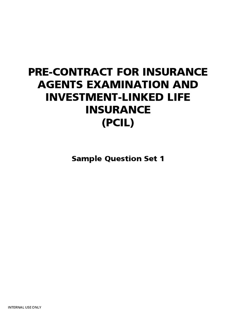 PCIL Set 1 - Tutorial | PDF | Insurance | Bonds (Finance)