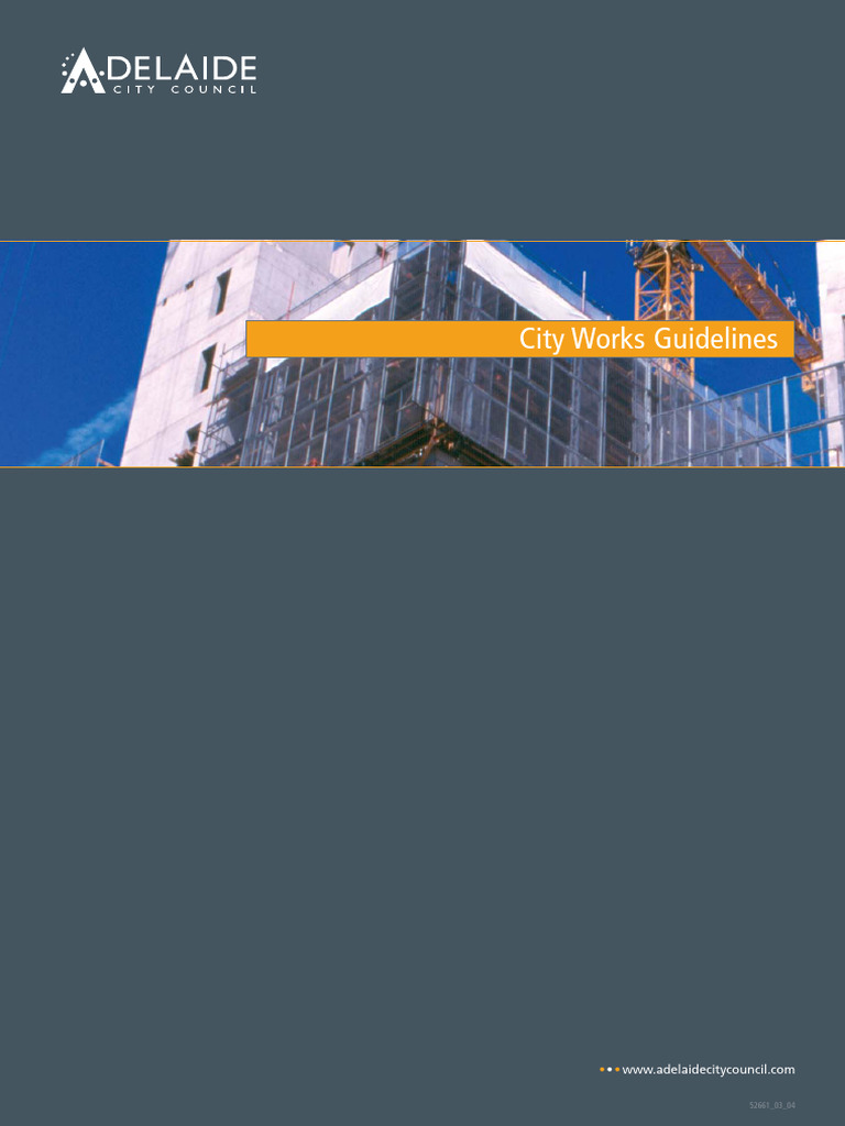 City Works Guidelines Booklet | PDF | Road | Traffic