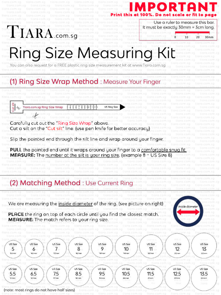 TIARA Dot Com Dot SG Ring Size Measuring Kit V3-2 | PDF | Flight