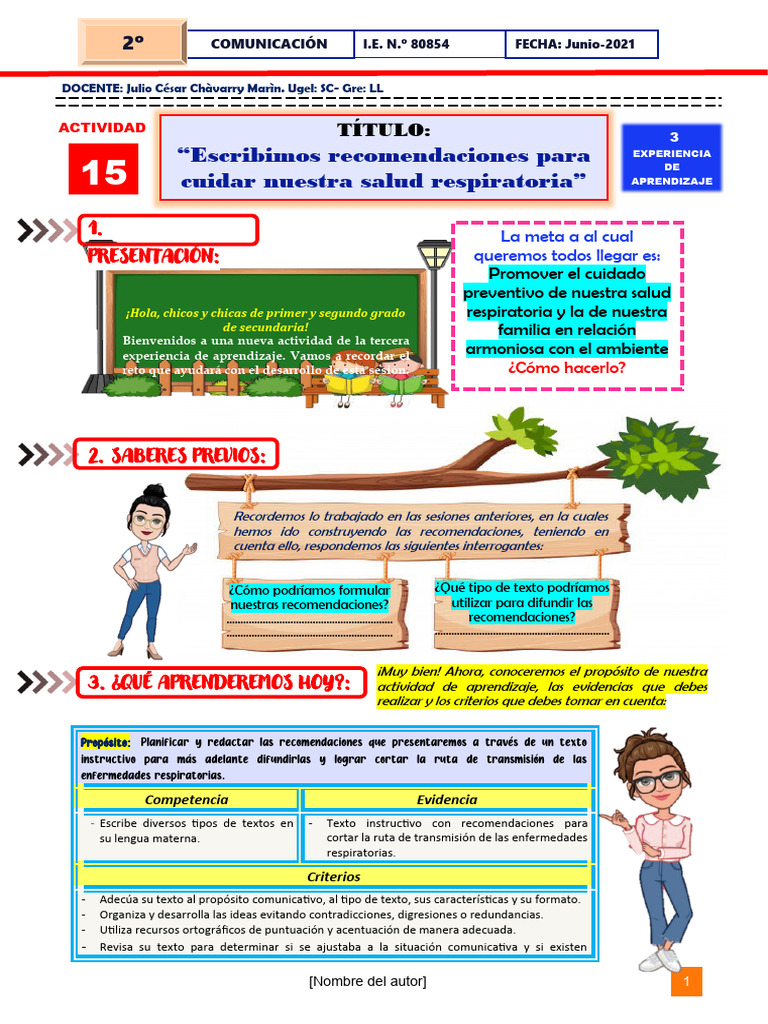 2º Act.nº 02-Exp.3-Comunicacion | PDF | Evaluación | Aprendizaje