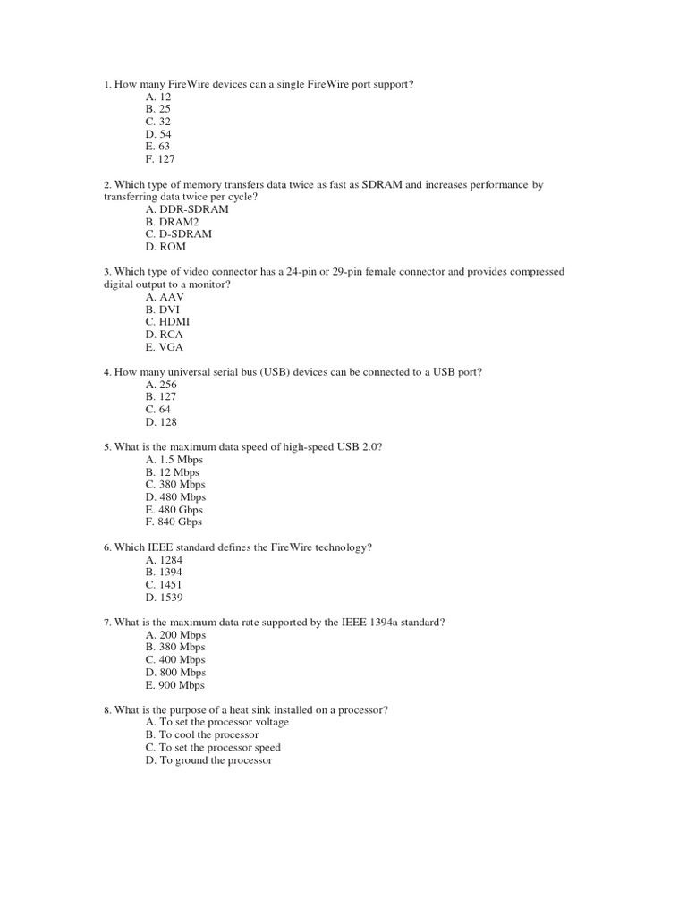 Practice Mcq Computer Hardware Pdf Windows Registry Microsoft Windows