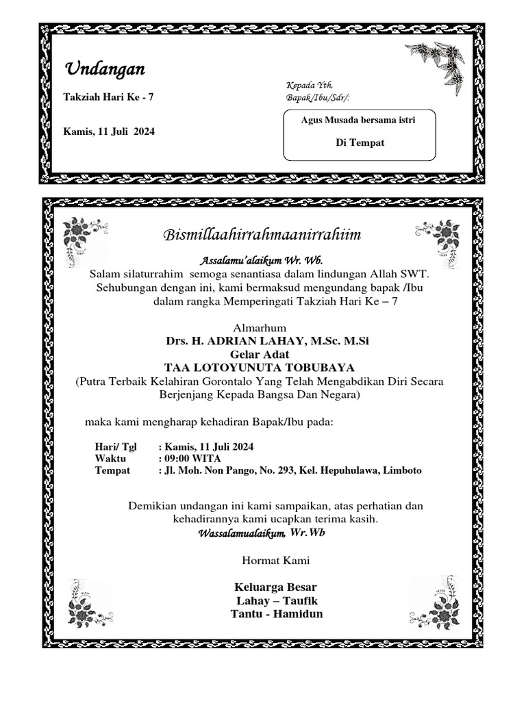 Undangan Combine | PDF