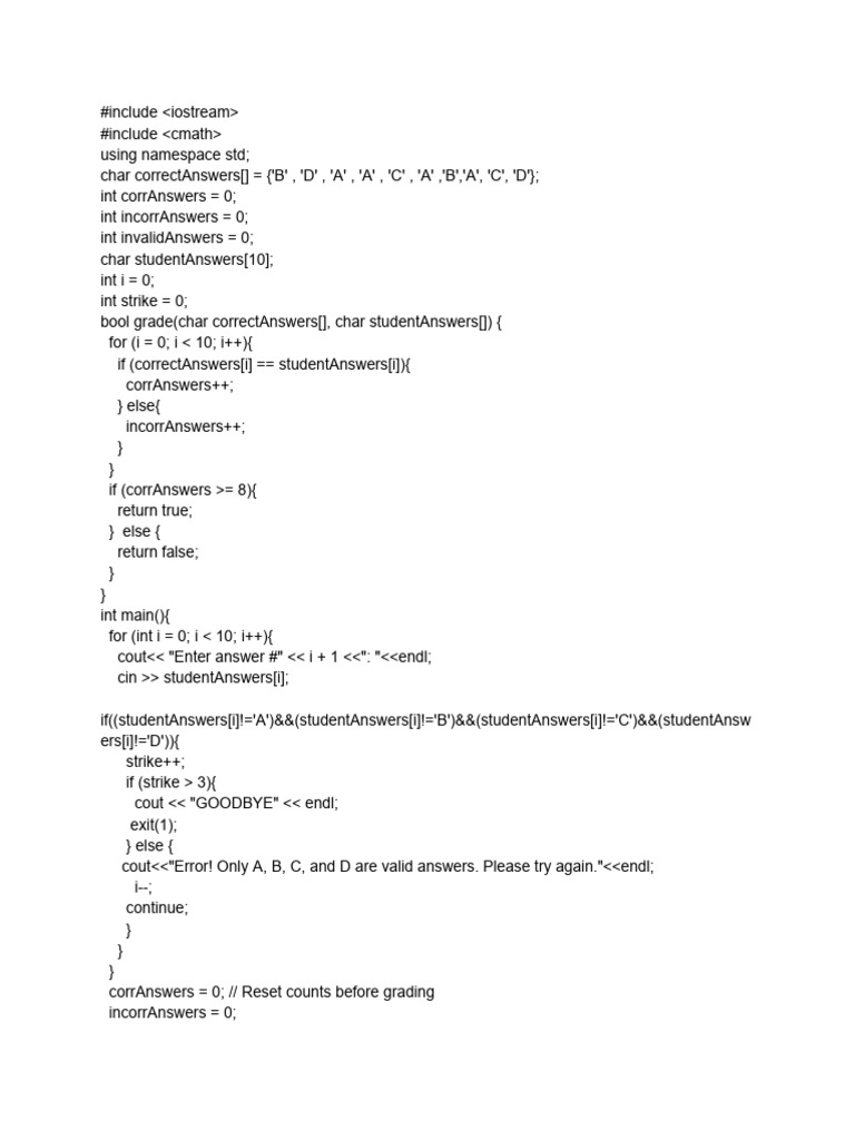 HW5 CPP | PDF | Teaching Methods & Materials