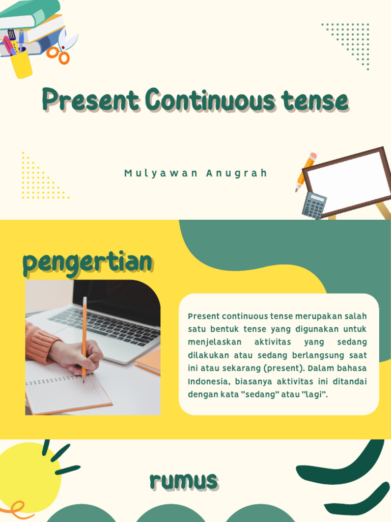 Present Continuous Tense | PDF