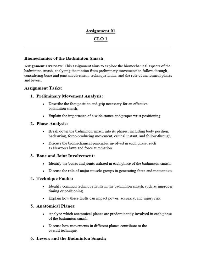 Assignment 01 | PDF | Biomechanics | Citation
