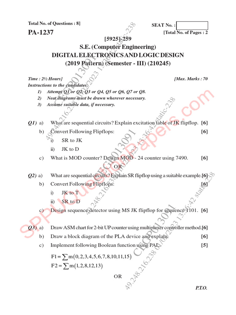 Be - Computer Engineering - Semester 3 - 2022 - November - Digital ...