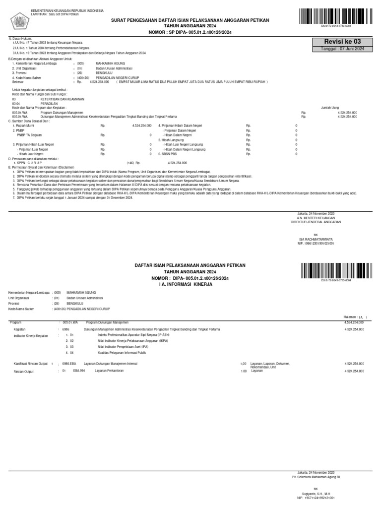Dipa 01 400126 Tahun 2024 Revisi Ke 3 | PDF