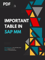Sap MM Tables | PDF | Invoice