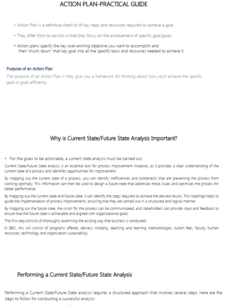 Action Plan-Practical Guide | PDF | Goal | Information