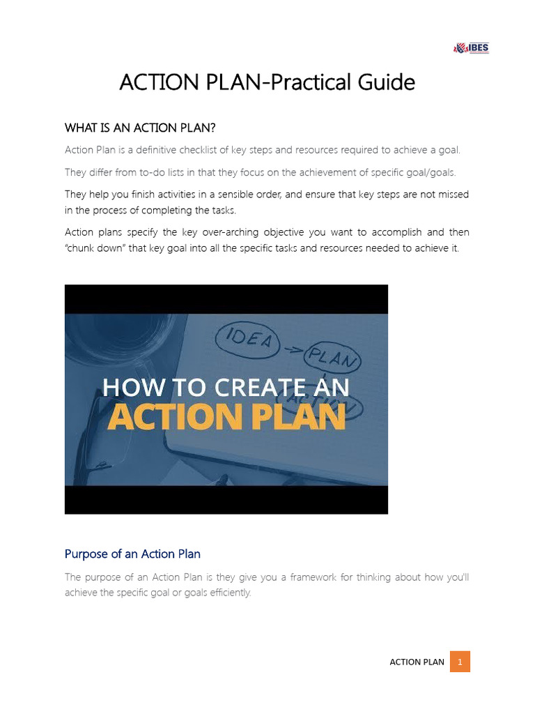 ACTION PLAN-Practical Guide | PDF | Goal | Performance Indicator