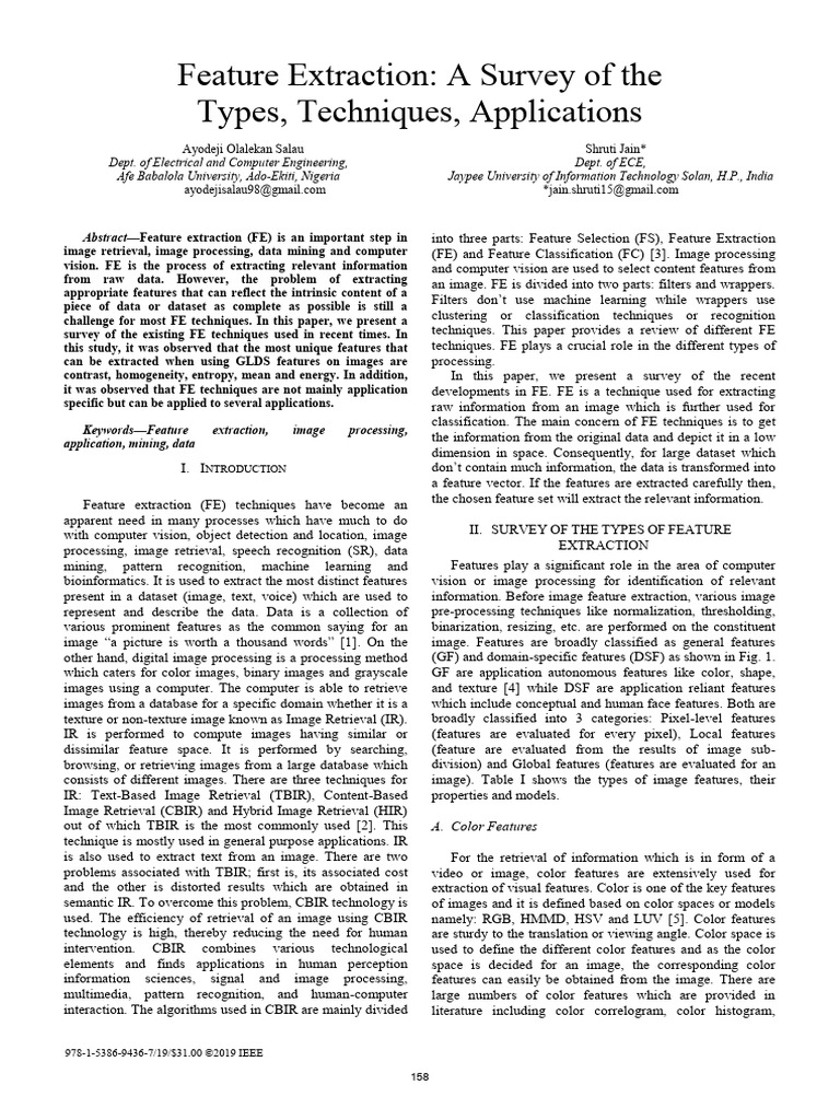 10.1109ICSC45622.2019.8938371 | Download Free PDF | Statistical Classification | Computer Vision