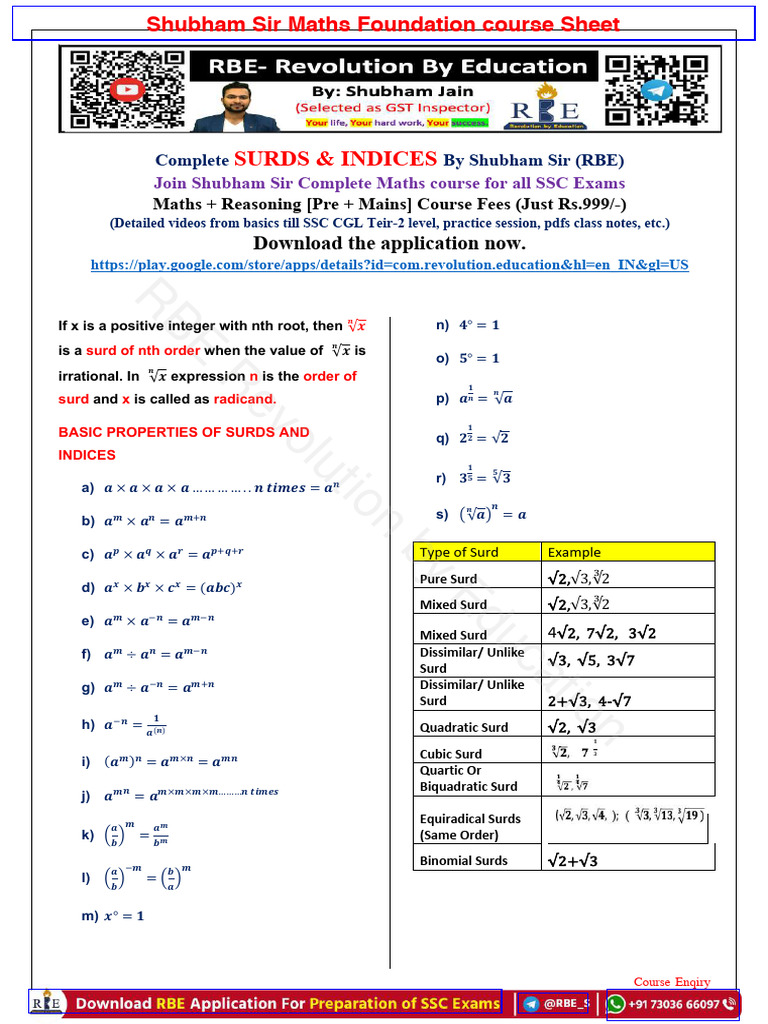 Surds | PDF | Mathematics