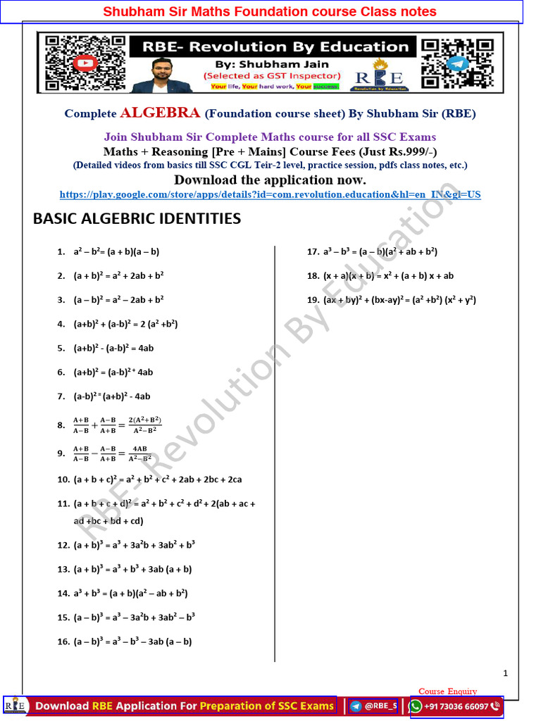 Algebra | PDF