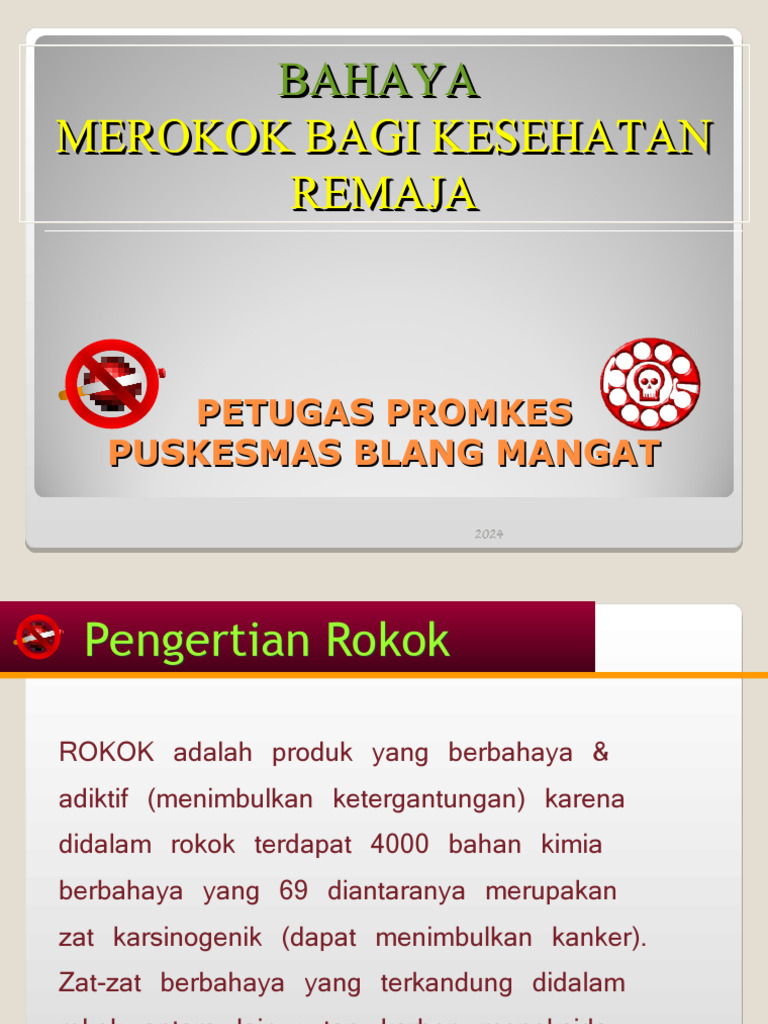 Bahaya Merokok Bagi Remaja Pdf