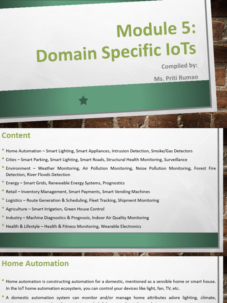 PDF IoT Module 5 | PDF | Smart Grid | Home Automation