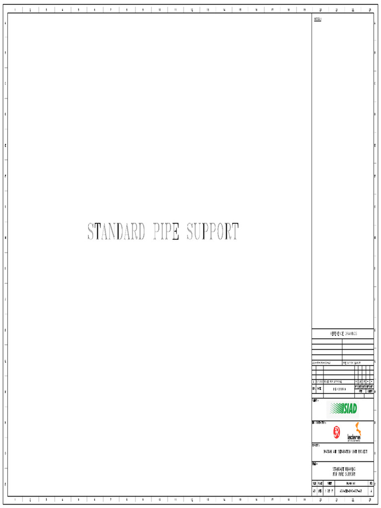 ASU-PIP-DWG-007-A3 - Standard Drawing For Pipe Support - Rev.A - IFA | PDF