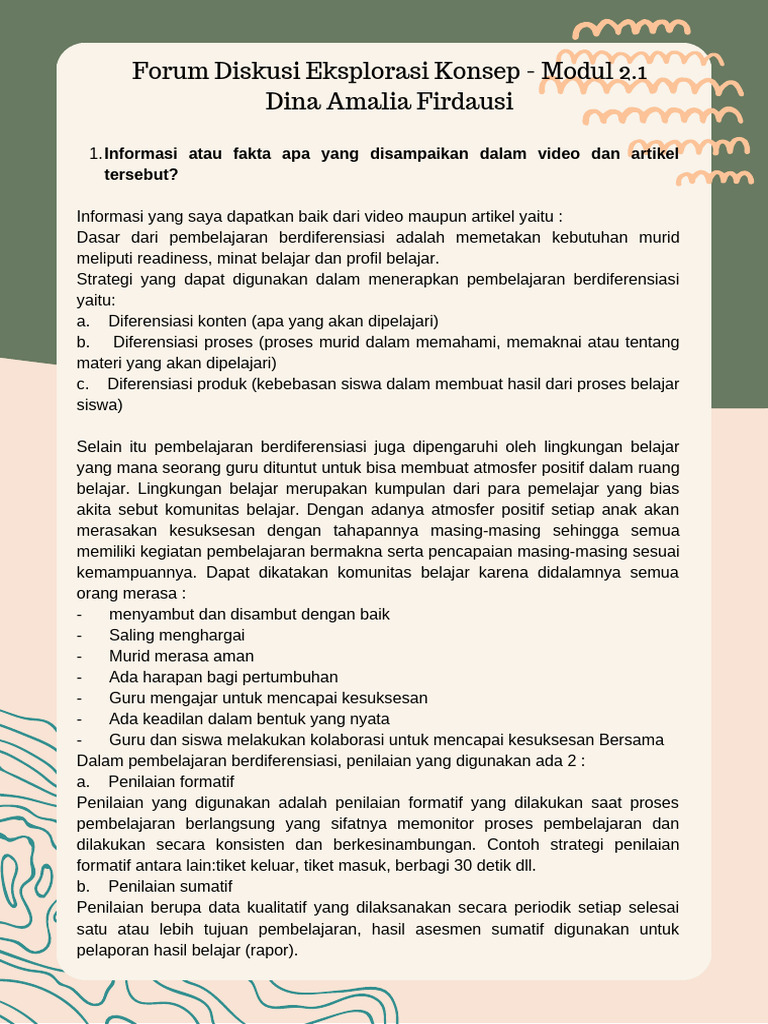 Forum Diskusi Eksplorasi Konsep Modul 2 1 | PDF