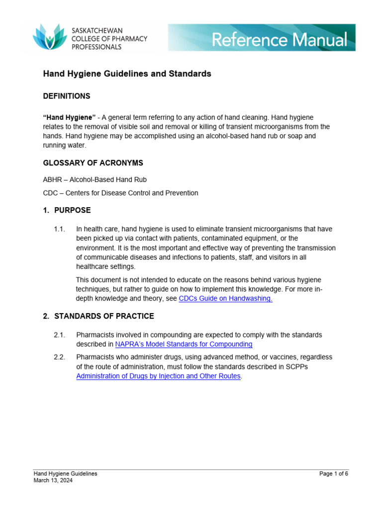 REF Hand Hygiene | PDF | Hand Washing | Hygiene