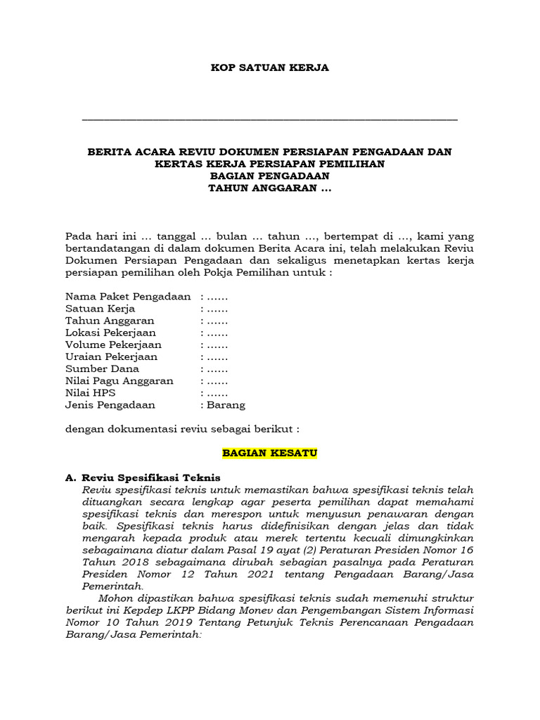 Format 1 Reviu Barang 2021 by Arif | PDF