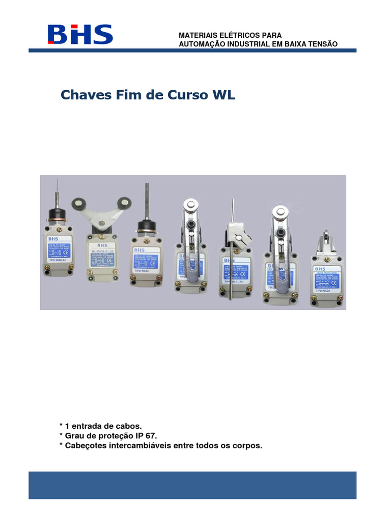 Catalogo Chave Fim de Curso WL Rev Out 18 | PDF | Tecnologia e Engenharia