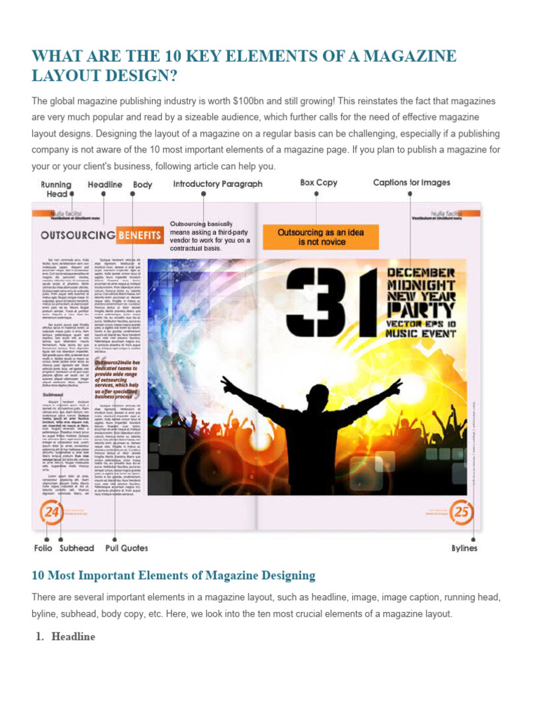 What Are The 10 Key Elements of A Magazine Layout Design | PDF | Image ...