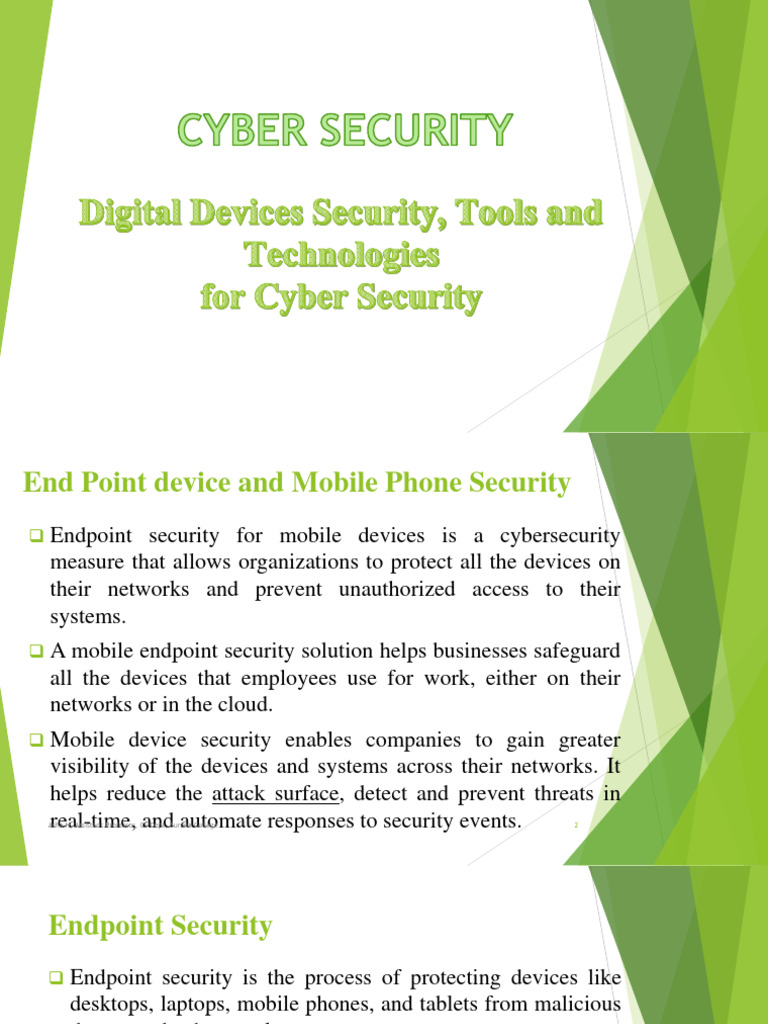 Unit - 3 Digital Devices Security, Tools and Technologies For Cyber ...