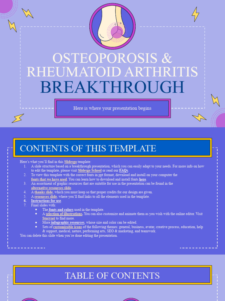 Osteoporosis & Rheumatoid Arthritis Breakthrough by Slidesgo | PDF | Planets | Planets In Astrology