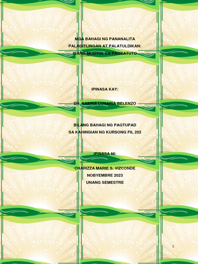 FIL 202 - FINAL - Modyul | PDF