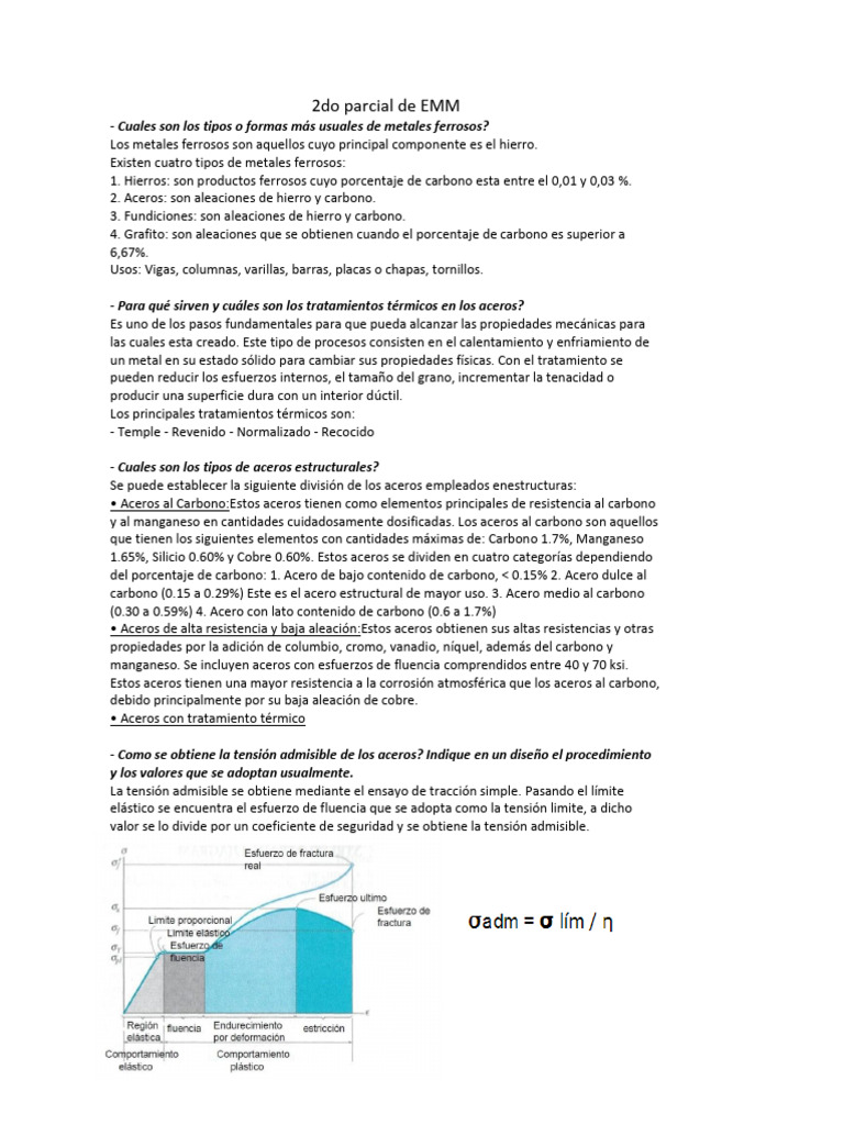 2do Parcial de EMM | PDF | Acero | Aleación
