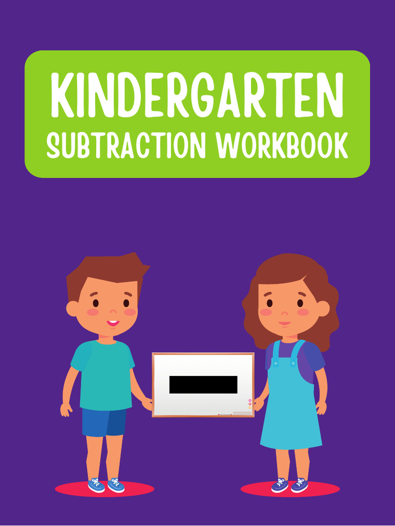Fun and Colorful Kindergarten Subtraction Math Worksheet - 24 - A4 | PDF