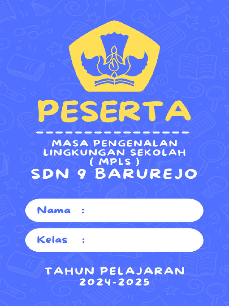 Biru Oranye Ilustrasi Sederhana Kartu Tanda Pengenal Peserta MPLS ...