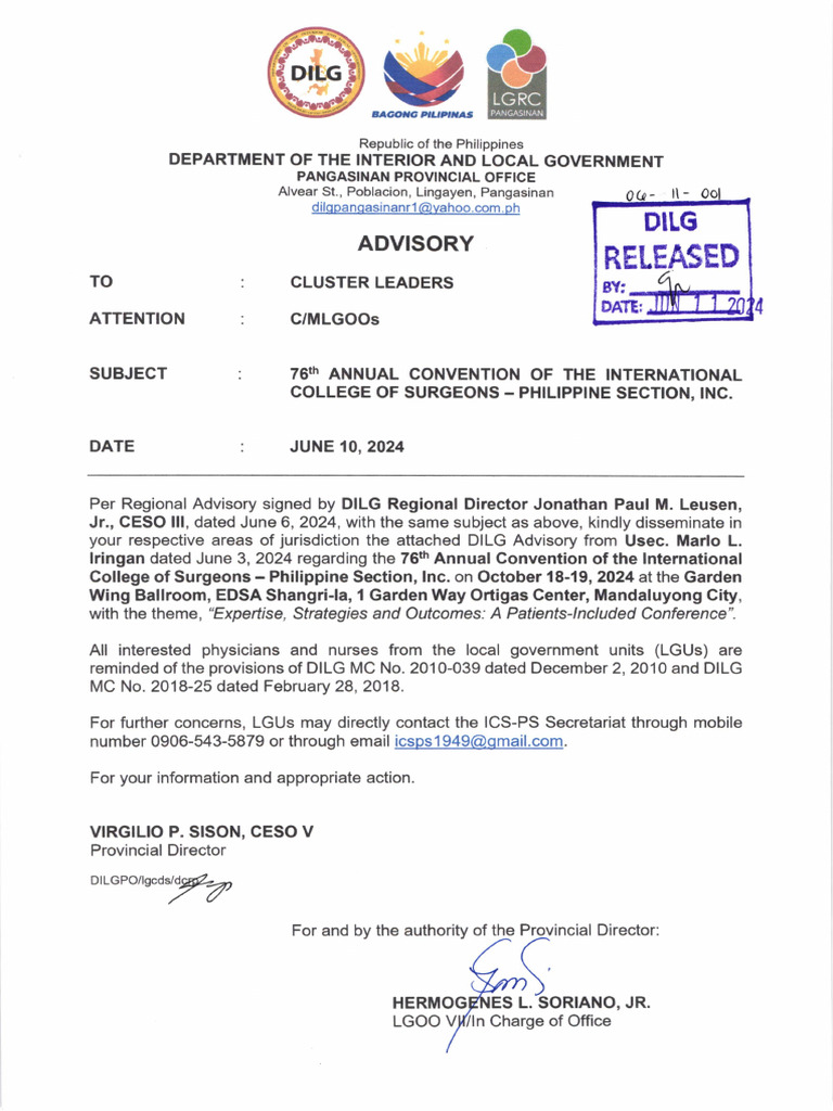 76th Annual Convention of The International College of Surgeons ...