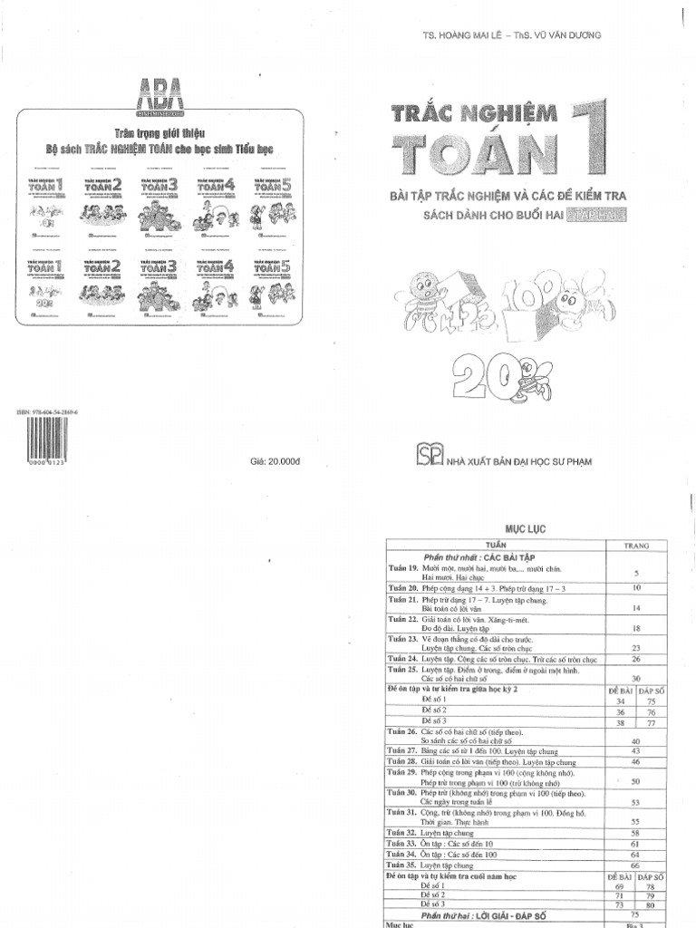BT Trac Nghiem Va Cac de KT_Toan 1_buoi 2 | PDF