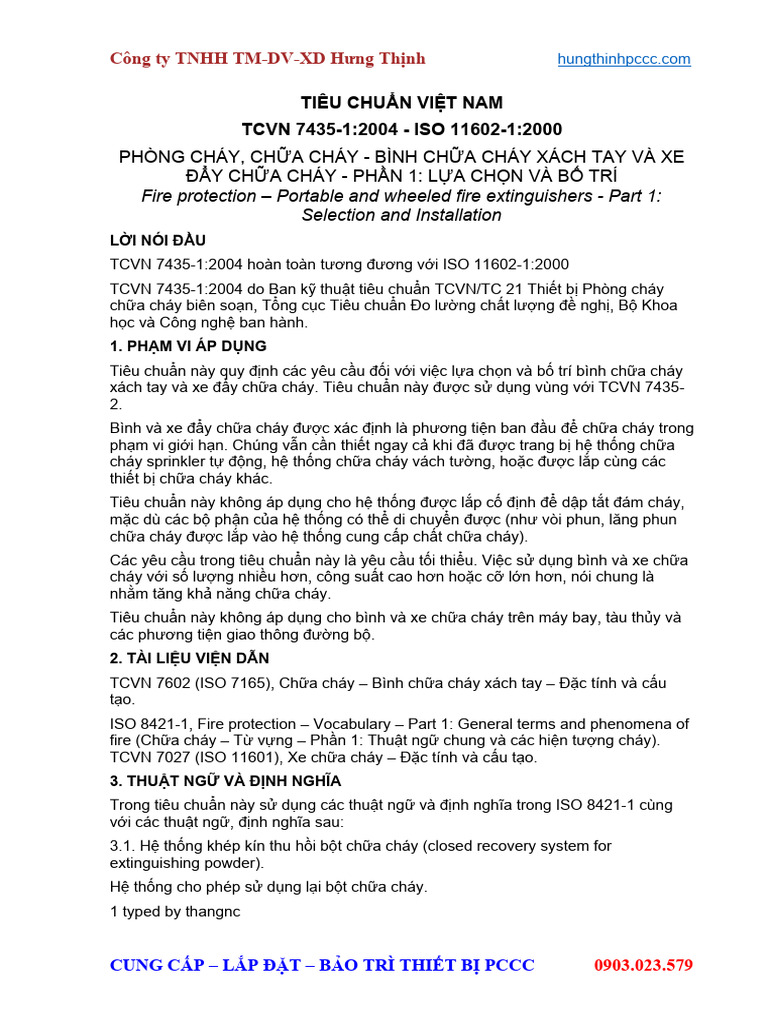 (Hungthinhpccc - Com) - TCVN - 7435 - 1 - 2004 | PDF
