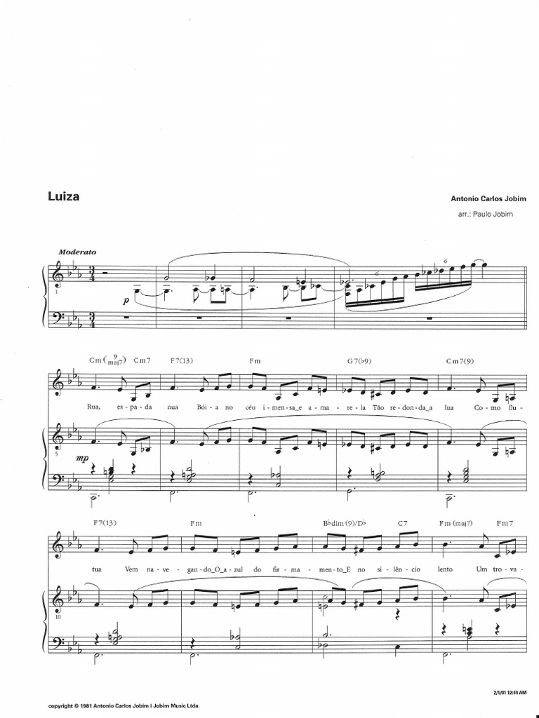 Luiza - Tom Jobim | PDF