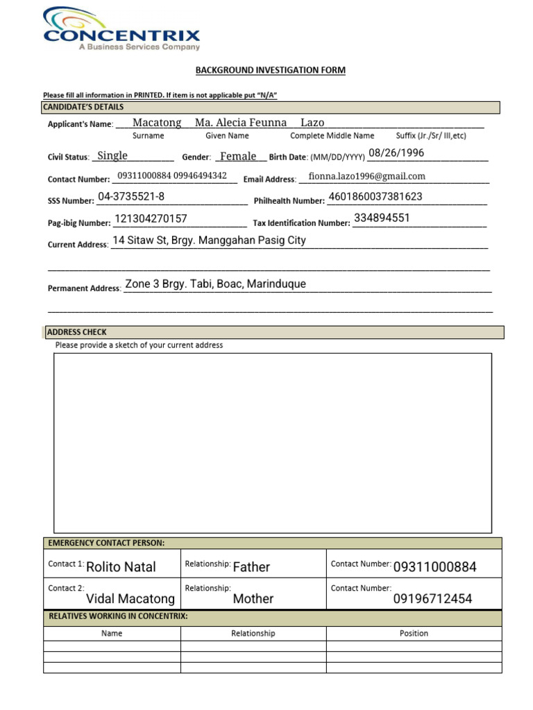 BI FORMS - Please Affix Your Signature & Complete All Details | PDF