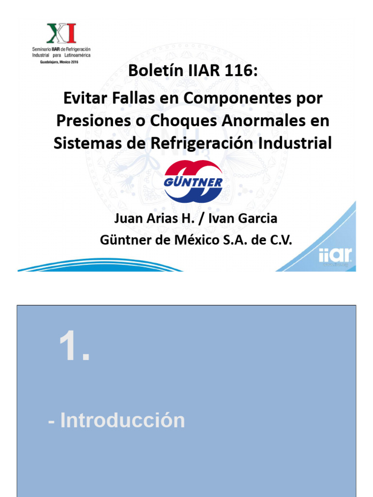 GUNTNER - Presentacion IIAR Mexico 2016 | PDF | Vapor | Líquidos
