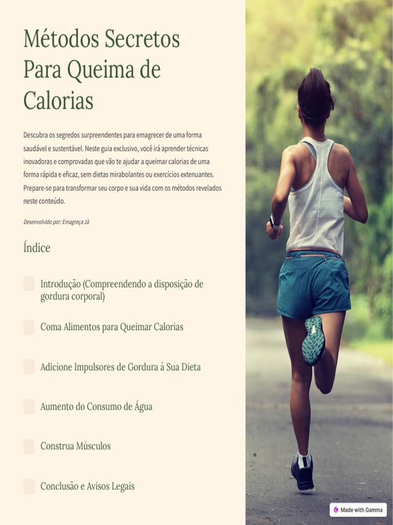 Queima de Calorias: Métodos Eficazes | PDF | Músculo | Corpo humano