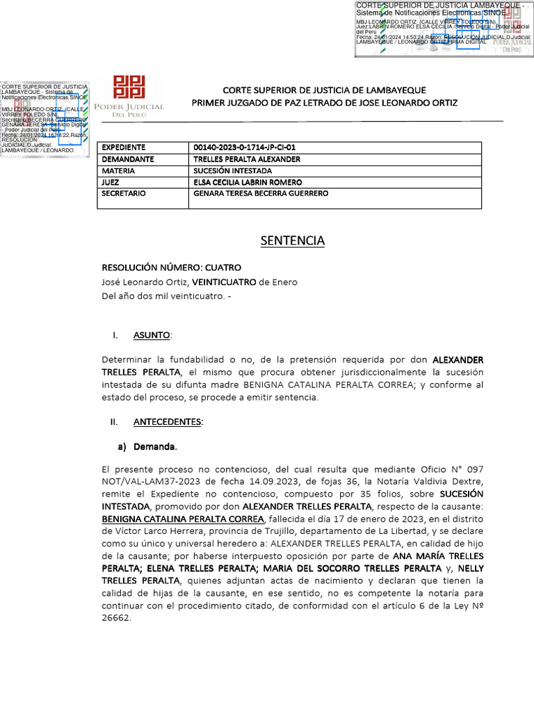 Res 2023001400205720000133603 | PDF | Intestacy | Demanda judicial