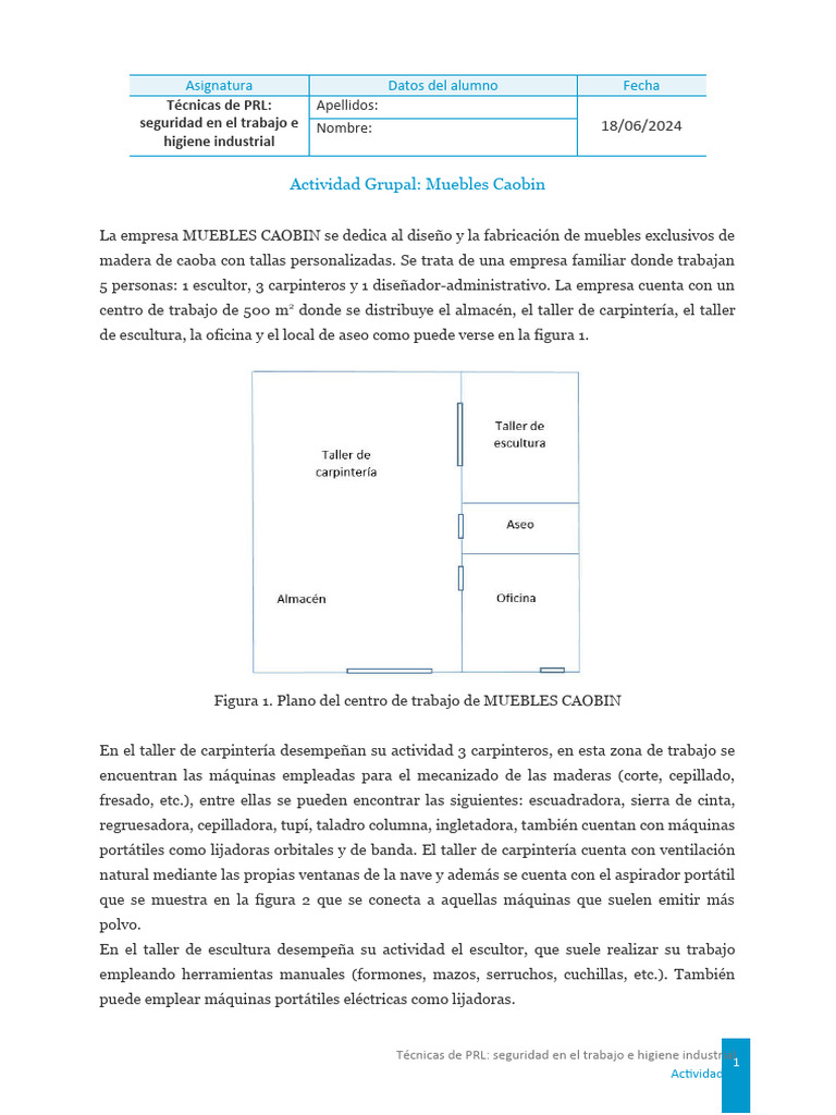 Evaluación de PRL en Muebles Caobin | PDF | ruido | Higiene Ocupacional