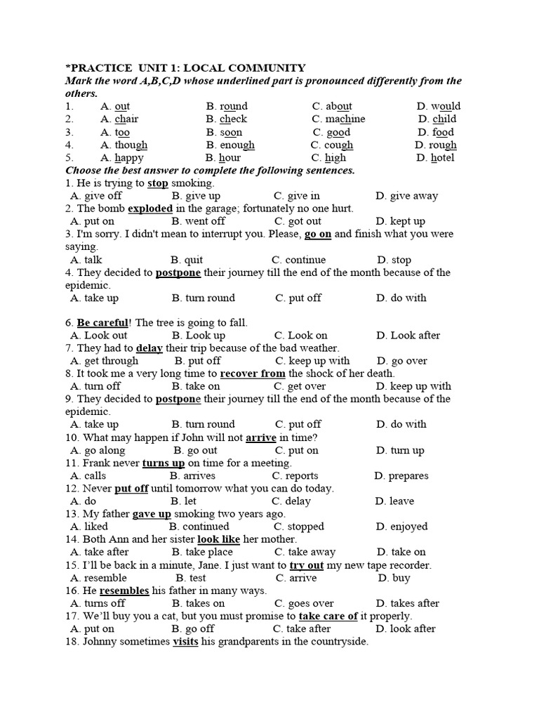 Test Unit 1 Class 9 Global Pdf