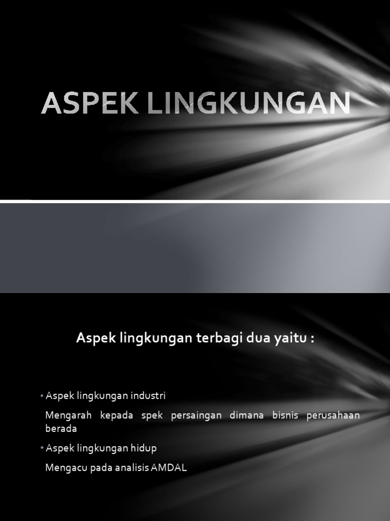 Sistem Lingkungan Industri - Aspek Lingkungan Industri | PDF